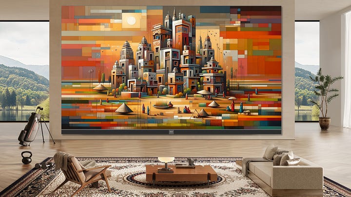 The 136-inch Hisense Micro LED TV looks like a wall of pixels