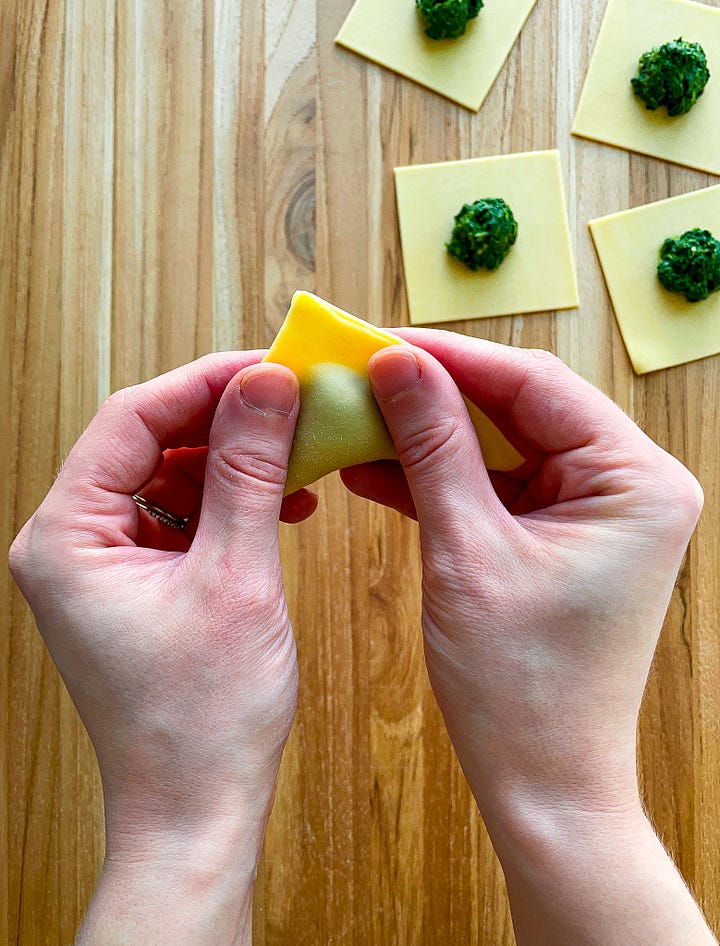 pansotti, liguria's potbellied ravioli - by Meryl Feinstein