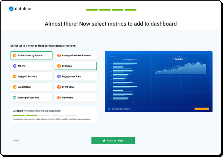 The evolution of user onboarding at Databox