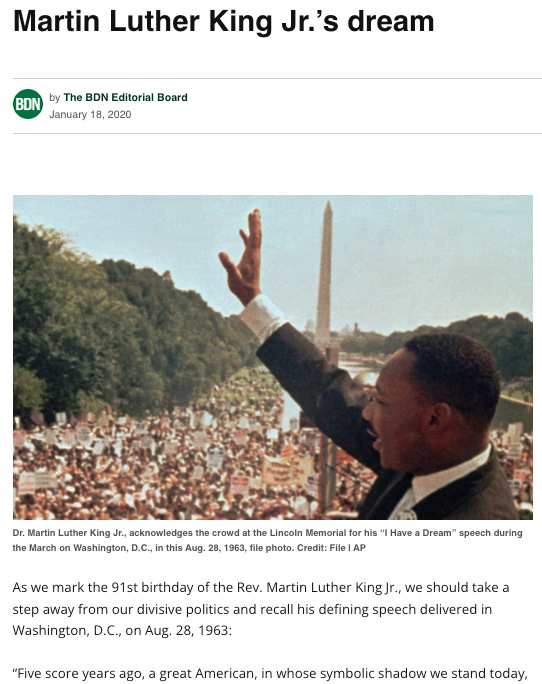 Newspaper Prints Heavily-Edited, Sanitized Version of MLK's "I Have a ...