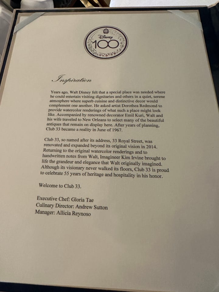 Our Dinner at Club 33 – DCL Duo Podcast and Vlog