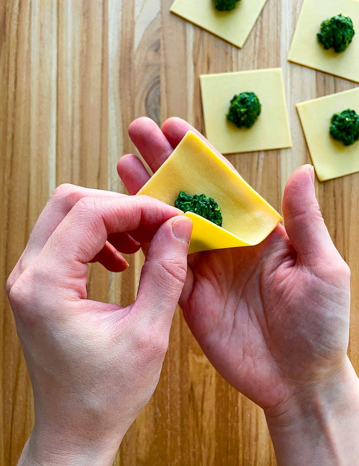 pansotti, liguria's potbellied ravioli - by Meryl Feinstein