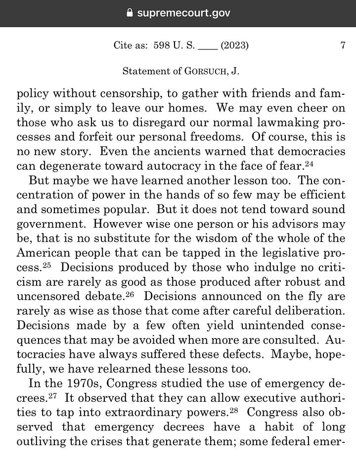 Supreme Court Justice Gorsuch lays into the unprecedented civil ...