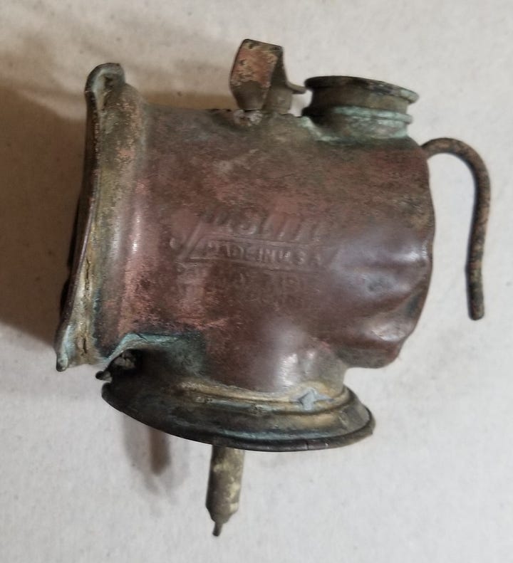 Carbide Lamp (Acetylene Gas Lamp) - by Brent Cosey