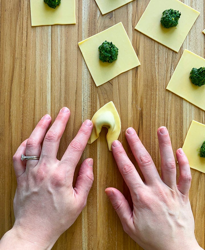 pansotti, liguria's potbellied ravioli - by Meryl Feinstein