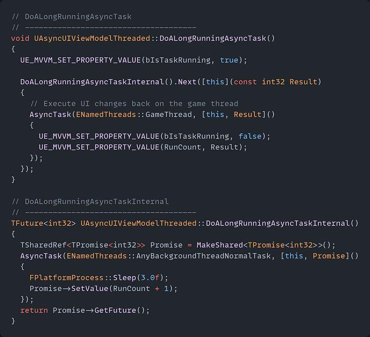 Unreal Engine - AsyncTask, Promises, Futures, and Responsive UI