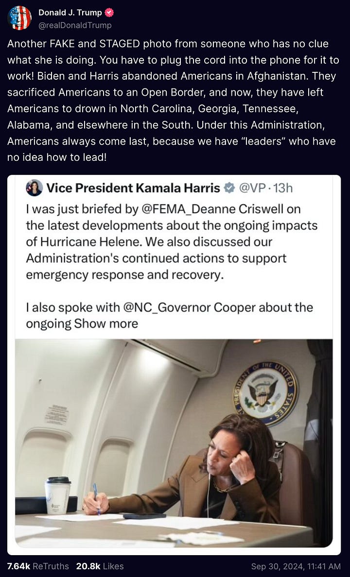 CNN’s “Message of Unity” Spin on Trump's Helene Response Is Classic ...