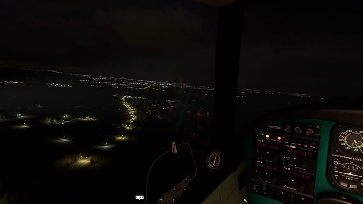 Night Flight, Radio Navigation and ILS in the A2A Piper 250 Comanche in ...