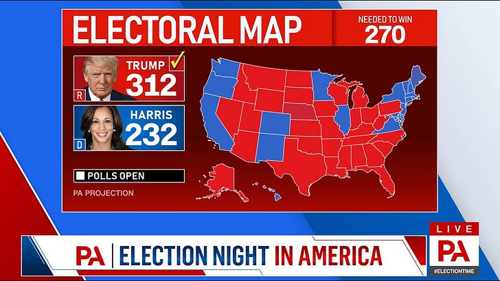 Projected Winner-Trump wins! - by Dee Dee - Dee’s Substack