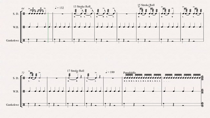 40 Snare Drum Rudiments in 4'33" - by Dave Gerhart