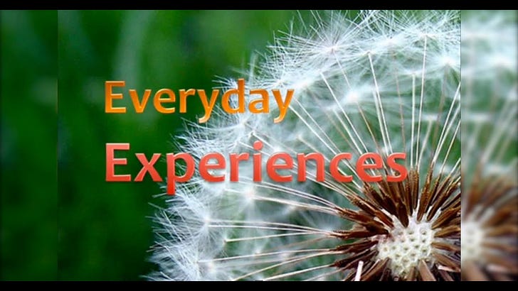 Your everyday experiences - by Oribel Joy Divine