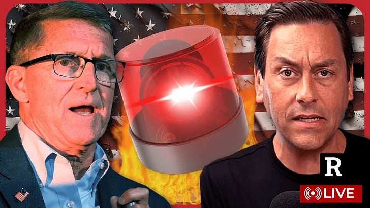 NATIONAL EMERGENCY! General Mike Flynn Joins Redacted For Special ...