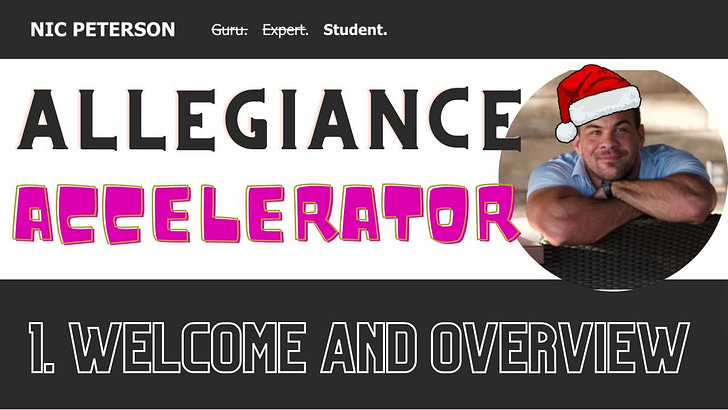 Allegiance Accelerator - Nic Peterson - Stuff and Things