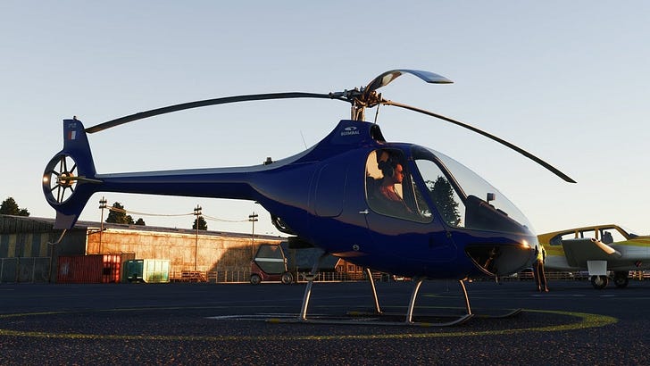 First attempt flying the Cabri G2 Helicopter in Microsoft Flight Simulator