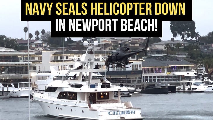 Watch: Navy Seals In Helicopter Swoop Down On Yacht In Newport Beach
