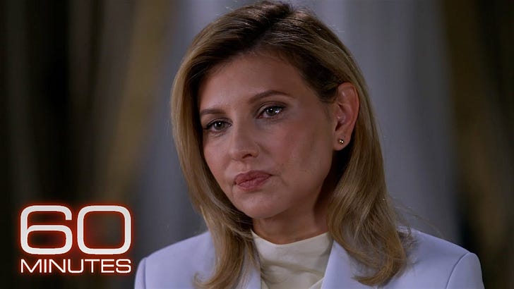 Olena Zelenska--60 Minutes Interview - by James Ross Kelly