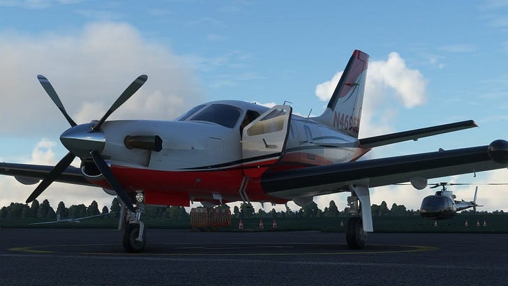 Radio Navigation around London in the TBM 850 in Microsoft Flight Simulator