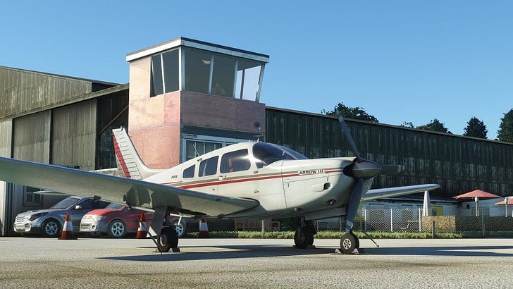 Trying out the updated JustFlight PA-28 Piper Arrow III in Microsoft ...