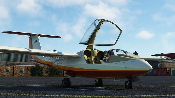 First look at the Caproni Vizolla C22-J in Microsoft Flight Simulator