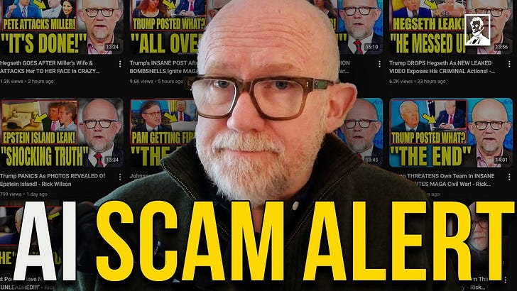 Help Me Stop The Fake AI "Rick Wilson" Channels