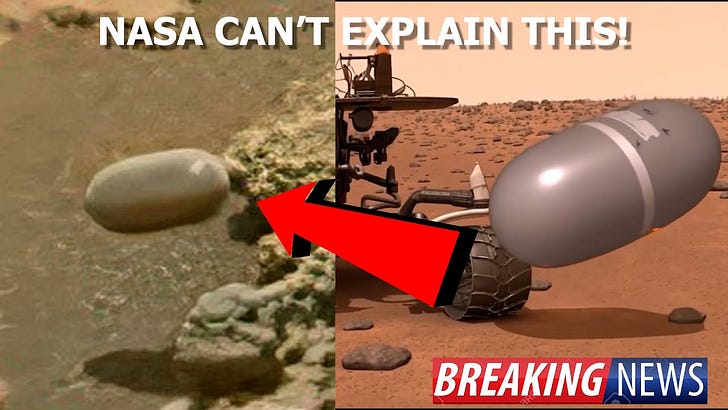 Tic tac UFO in NASA Mars photo - by Vesa Vanhatupa