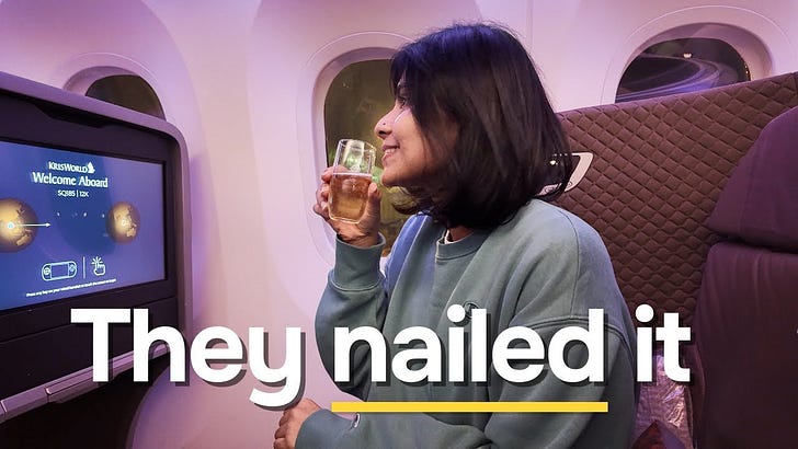 Singapore Airlines Business Class - Points Breakdown