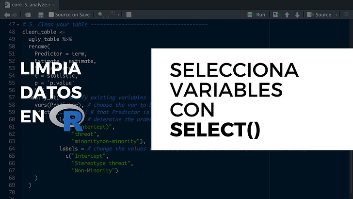 Selecciona variables de manera eficiente