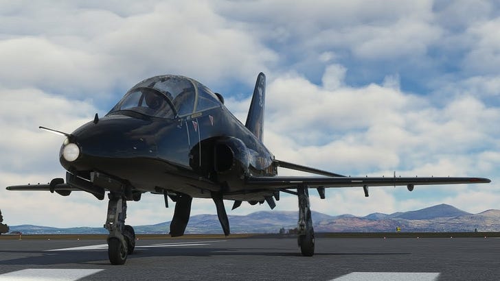 Following the Mach Loop in the Hawk T1/A in Microsoft Flight Simulator