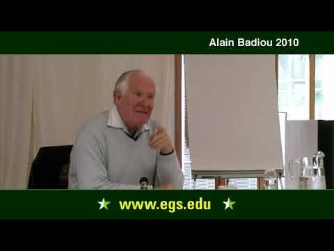 Alain Badiou : extrait de son livre : "Le (XXème) Siècle". Un se divise ...