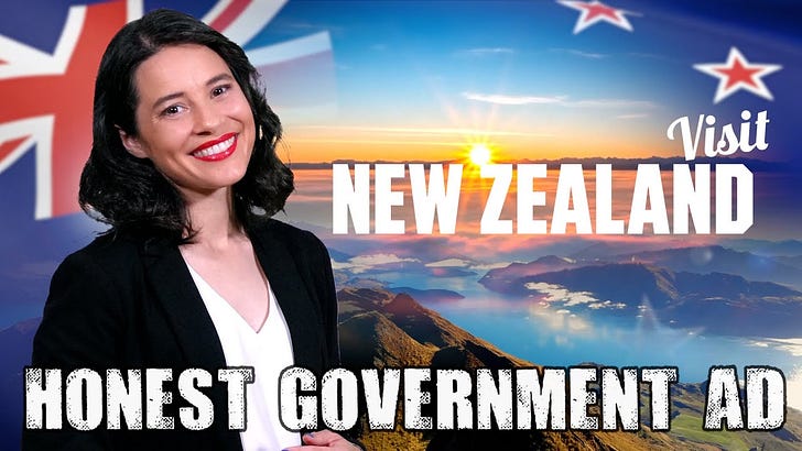 Honest government ad - Visit New Zealand