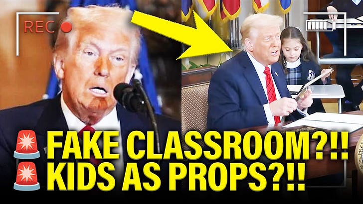 Trump kills the Dept of Education with a fake classroom and real kids ...