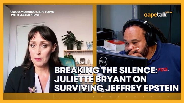 South African Epstein survivor Juliette Bryant speaks out on grooming ...