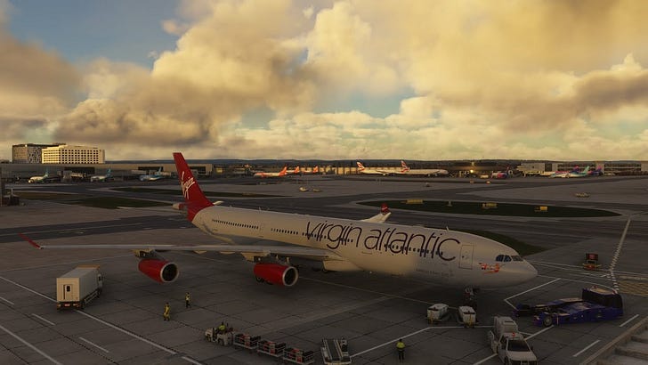 Live stream from Gatwick to Hamburg in the Inibuilds Airbus A340-300 in ...