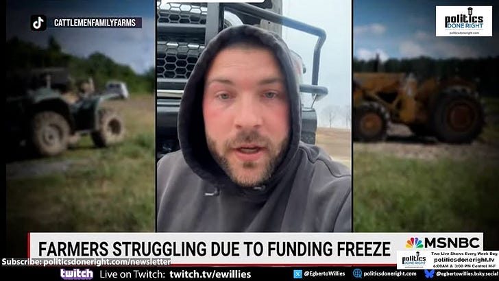 Trump-voting MAGA farmers are crying because DOGE froze their Biden ...