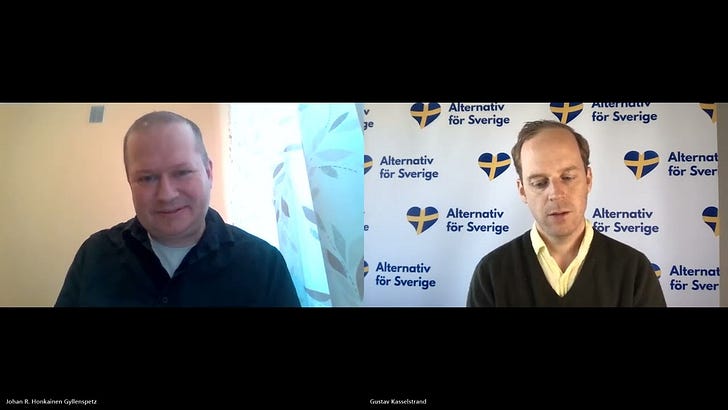 Gustav Kasselstrand, partiledare för Alternativ för Sverige.