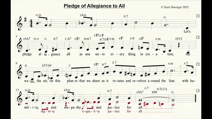 Pledge of Allegiance to All - Zack Danziger Music
