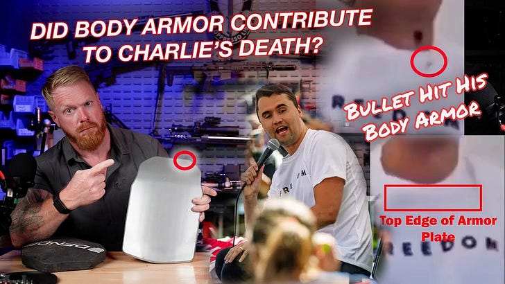 Was Kirk wearing body armor? And did this deflect the bullet into his neck?