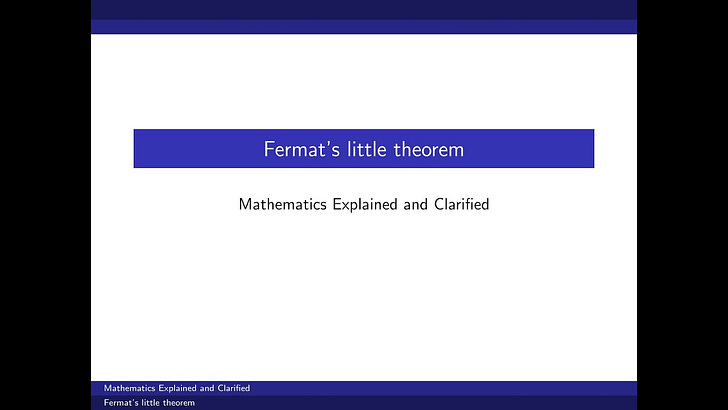 Fermat's little theorem - by Mathematician